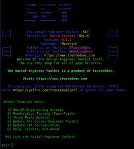 Social Engineers' Toolkit: Kali Linux for Penetration Testing